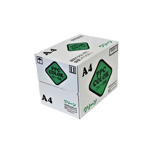 日本製紙 PPC COLOR A4 グリーン 1箱（2500枚） GAAA8221