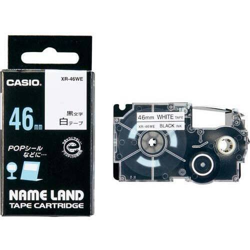カシオ計算機 ネームランド 白色テープ 46mm 黒文字 XR－46WE